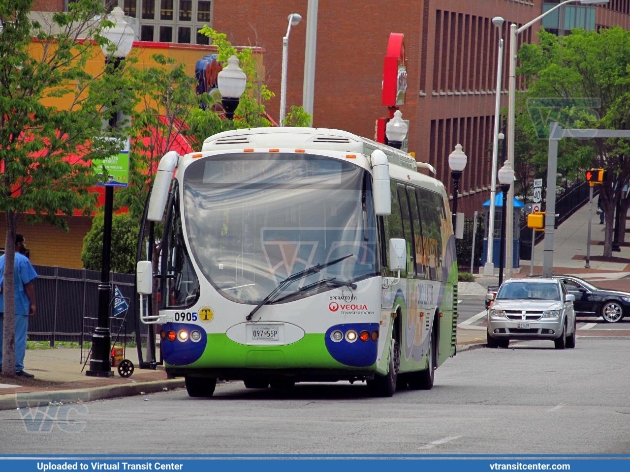 Baltimore Area Shuttles - Charm City Circulator 0905 on the Green Route ...