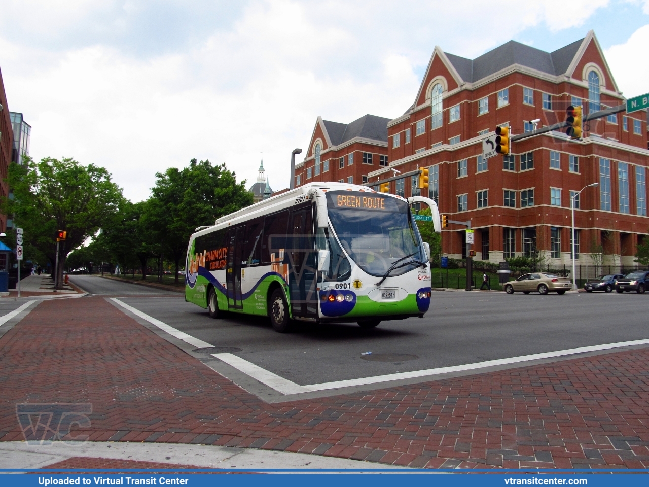 Baltimore Area Shuttles - Charm City Circulator 0901 on Green Route ...
