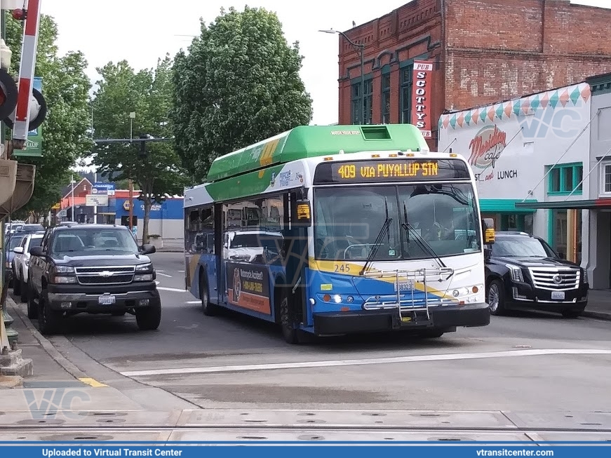 Pierce Transit - Pierce Transit 2008 C40LFR 245 on Rt 409 - VTC Multimedia