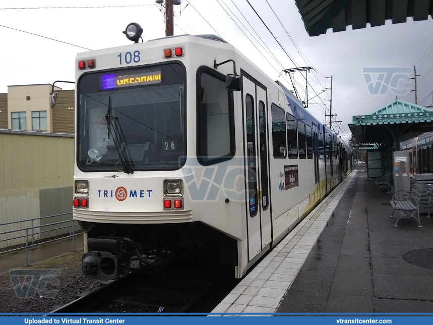 Portland TriMet - Trimet Bombardier Type 1 #108 @ Cleveland - VTC ...