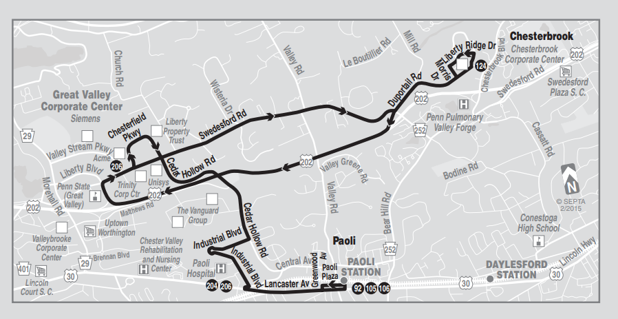 SEPTA Route 205 Discontinued | Virtual Transit Center
